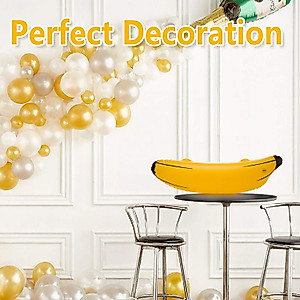 June Fox Inflatable Banana Ring Toss Game for Bachelorette Party, Bridal Shower Decorations for Engagement Party, Lingerie Party (2 Pieces 26" Bananas & 6 Pcs Toss Rings)