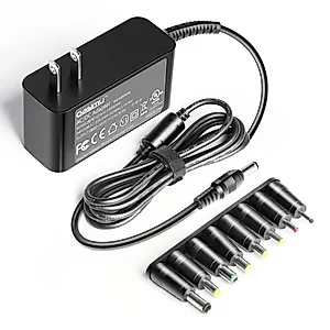 CASIMY 18V 2A 1.5A 1A 0.5A AC Adapter Charger Compatible with Speakers Routers Tablets Webcams Printers Switching Power Supply Transformer Cord Wall Charger 36W 18 Volt 1.8A 1.6A 1.2A 800mA 500mA