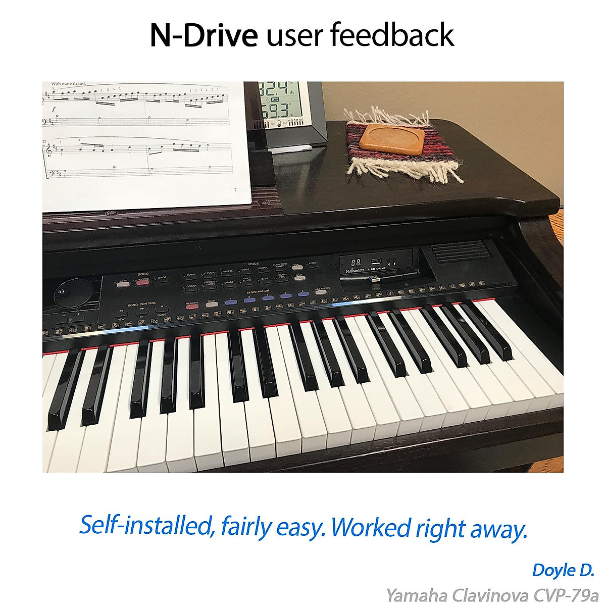 USB Floppy Disk Drive Emulator N-Drive 100 for Yamaha Clavinova CVP 59/69/79 (A and S Versions Also)