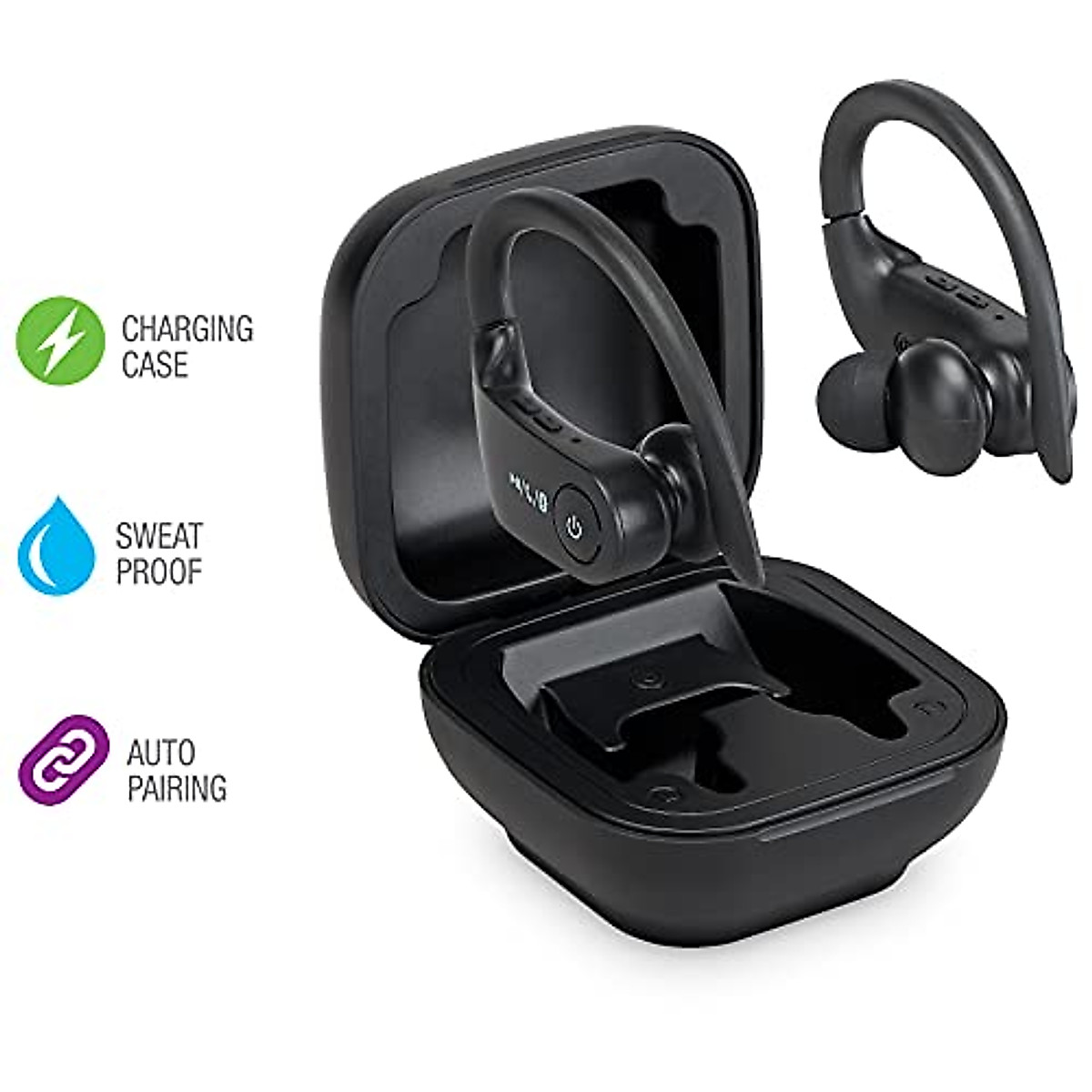 iLive Truly Wire-Free Earbuds, Sweat Resistant, Includes 3 Set of Ear Tips, Black (IAEBT270B)