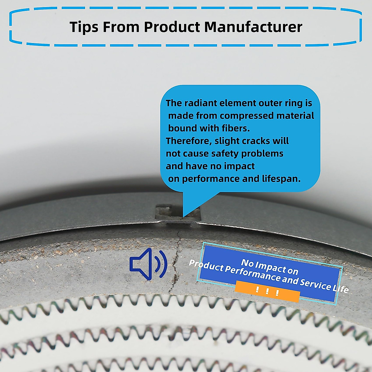 UPGRADE 316135401 WP8273992 ap6041999 W10823696 9in Radiant Surface Element for Frigidaire GE Kenmore Replaces 316224200 316224201 318198835 AP4416812 PS2361362 Radiant Surface Element