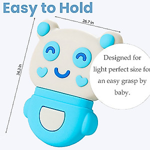 Baby Teether Toy, Teetheing Toys for Babies 0-12 Months, Baby Soothing Teether Toys for Sensory Exploration and Teething Relief, Cute Cartoon Shape, BPA-Free