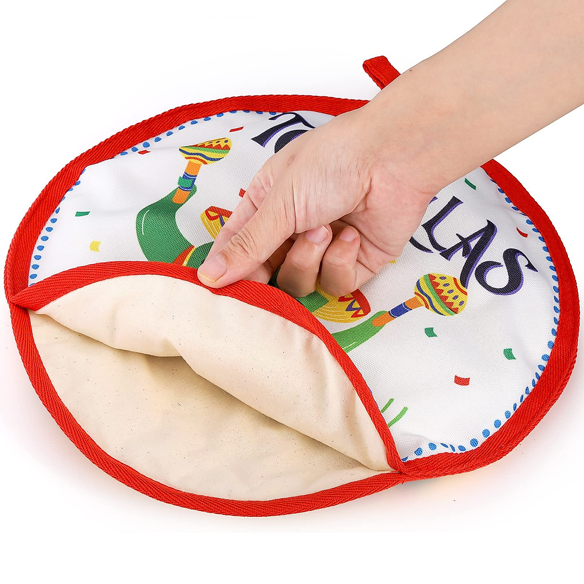 Coloch 3 Pack Tortilla Warmer Pouch, 12" Insulated Cloth Pouch For 15 Tortilla Cute Taco Warmer Holder for Tortillas, Taco, Pita, Wrap, Naan, Pancake, Flat Bread, Microwave/Oven Safe