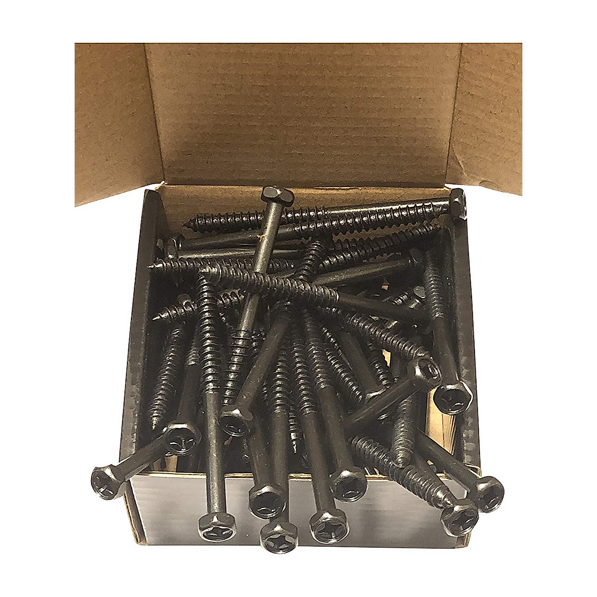 CLAW IT ON HEX LAG Screws (Black) 1/4" X 3" (7.5CM) - 50 Pack Black Hex Lag Screws 50 Pieces PER Box Protective Black Coating to Reduce Rust by Trenzek's