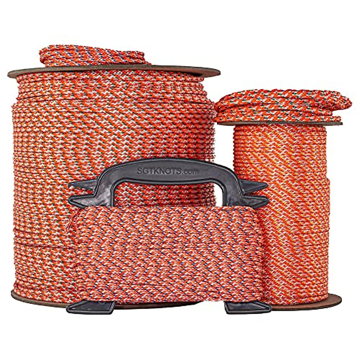 SGT KNOTS #4 Dacron Polyester Pull Cord - Small Engine Replacement Cord Rope for Lawn Mowers, Generators & More (10 feet, Orange)