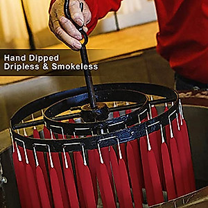 Michael Zohar Candles-12 Pack red Taper Candles-10 Inch Dripless Unscented red Candle Sticks - Ideal for Weddings, Romantic Dinner-8 Hour Burn Time