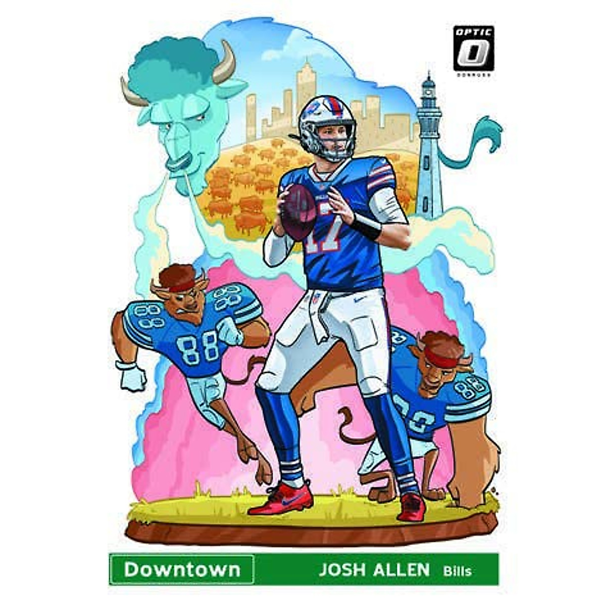 2021 Panini Donruss Optic Football Jumbo Cello Pack (Green Velocity Parallels!) - 12 Trading Cards per Pack