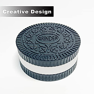 2.2 Inch Herb and Spice Grinder, Pocket Grinder with Biscuit Cookie Shaped Design