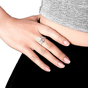 AeraVida Charming White Rose Wrap Cultured Freshwater Pink Pearl .925 Sterling Silver Ring | Cute Wedding Rings For Women | Gift for Daughter | Sterling Silver Rings (8)