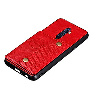 Smartphone Flip Cases Wallet Case Compatible with Oppo Reno 2, Leather Case with Card Holder, Double Magnetic Clasp and Durable Shockproof Cover Compatible with Oppo Reno2,Magnetic Phone Case Compatib