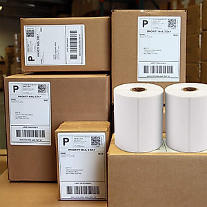 Immuson 4 x 6 Thermal Shipping Labels Roll, 6 Rolls, Compatible with Zebra, Rollo, Munbyn, Phomemo Thermal Printers, Permanent Adhesive, White Mailing Labels, 250 Labels per Roll, 1500 Labels