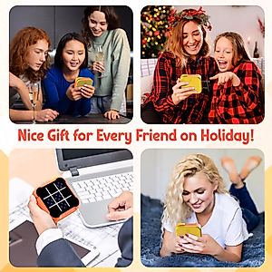 Tic Tac Toe Bolt Game, Handheld Electric Puzzle Game Console, Gift Ideal for Kids and Adults' Birthday, Electronic Board Games for Educational and Memory Growth, Portable Travel Games for Car Ride