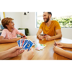 Mattel Games UNO Card Game, Multi, 8 x 3-3/4 x 81/100 in (42003)