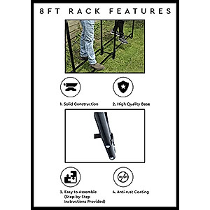 BLUEHOME 8ft Heavy Duty Indoor Outdoor Firewood Storage - Log Rack with Waterproof Cover and Log Carrier Combo – Black Steel Tubular Log Holder for Fire Pits and Fireplaces – Easy to Assemble