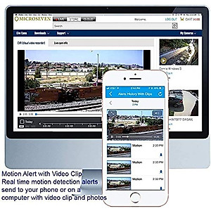 MICROSEVEN Open Source UltraHD 5MP 2560x1920 PoE Two-Way Talk,Alexa,Wide Angle,256GB SD Slot,Outdoor Night Vision Bullet Security Waterproof IP Camera,Human Motion Detection,FTP,Cloud,Web GUI,Apps+VMS