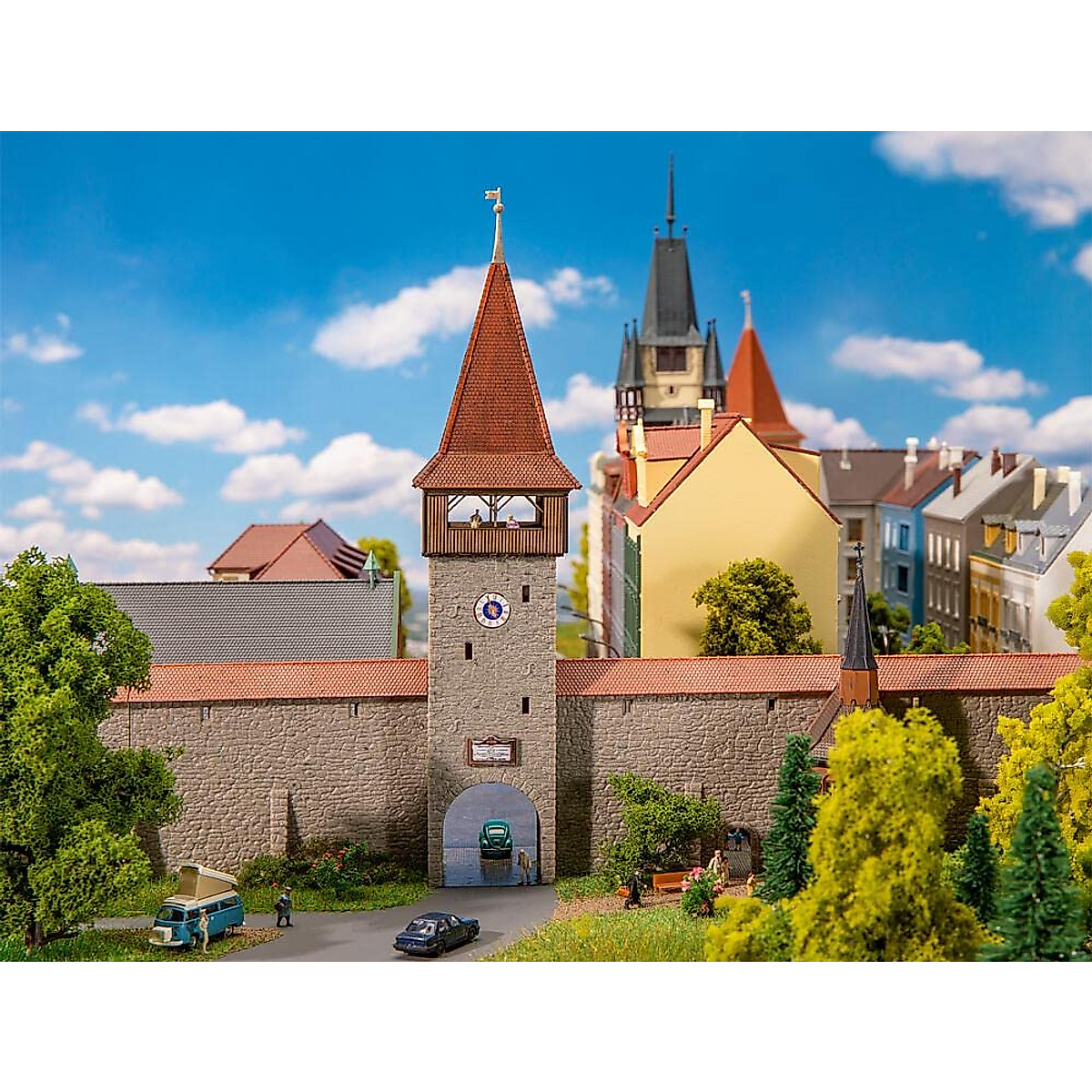 Faller 232171 N Scale 1:160 Kit of a Old Town Tower with Wall - New