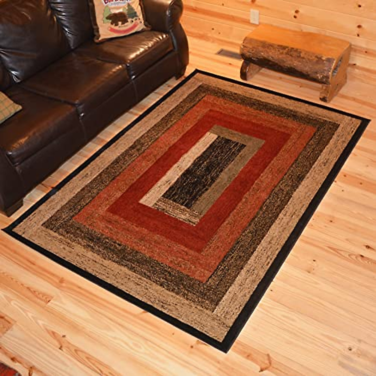 Rustic Lodge, Panel Area Rug, 26" W x 39" L, Multi 3783