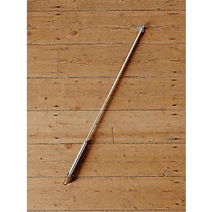 Breeo Fire Pit Poker | Outdoor Campfire Poker | 40 Inches Long Fireplace Stick | USA Made | 304 Stainless Steel & Leather | Durable & Made to Last A Lifetime