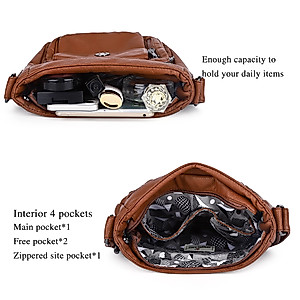 Angel Kiss Crossbody Bags Faux Vegan Leather Shoulder Bags for Women Small Handbag with Adjustable Strap