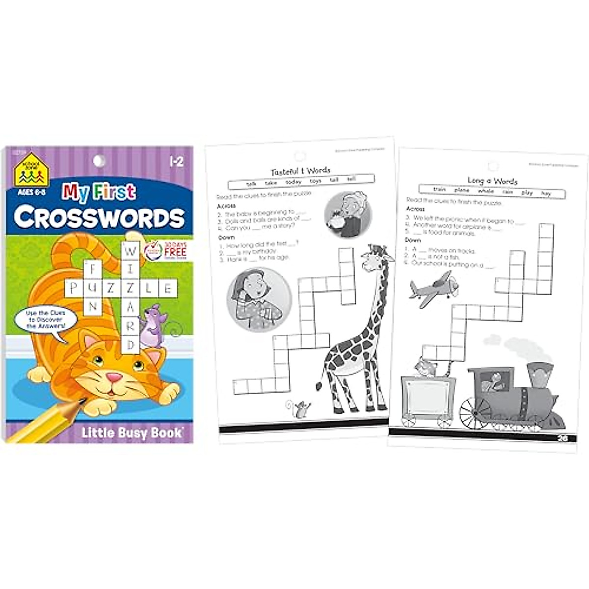 School Zone - My First Activities On-the-Go! 6-Pack Workbook Set - Ages 4+, Preschool to 2nd Grade, Dot-to-Dot, Hidden Pictures, Mazes, Coloring, and More (School Zone Little Busy Book™ Series)