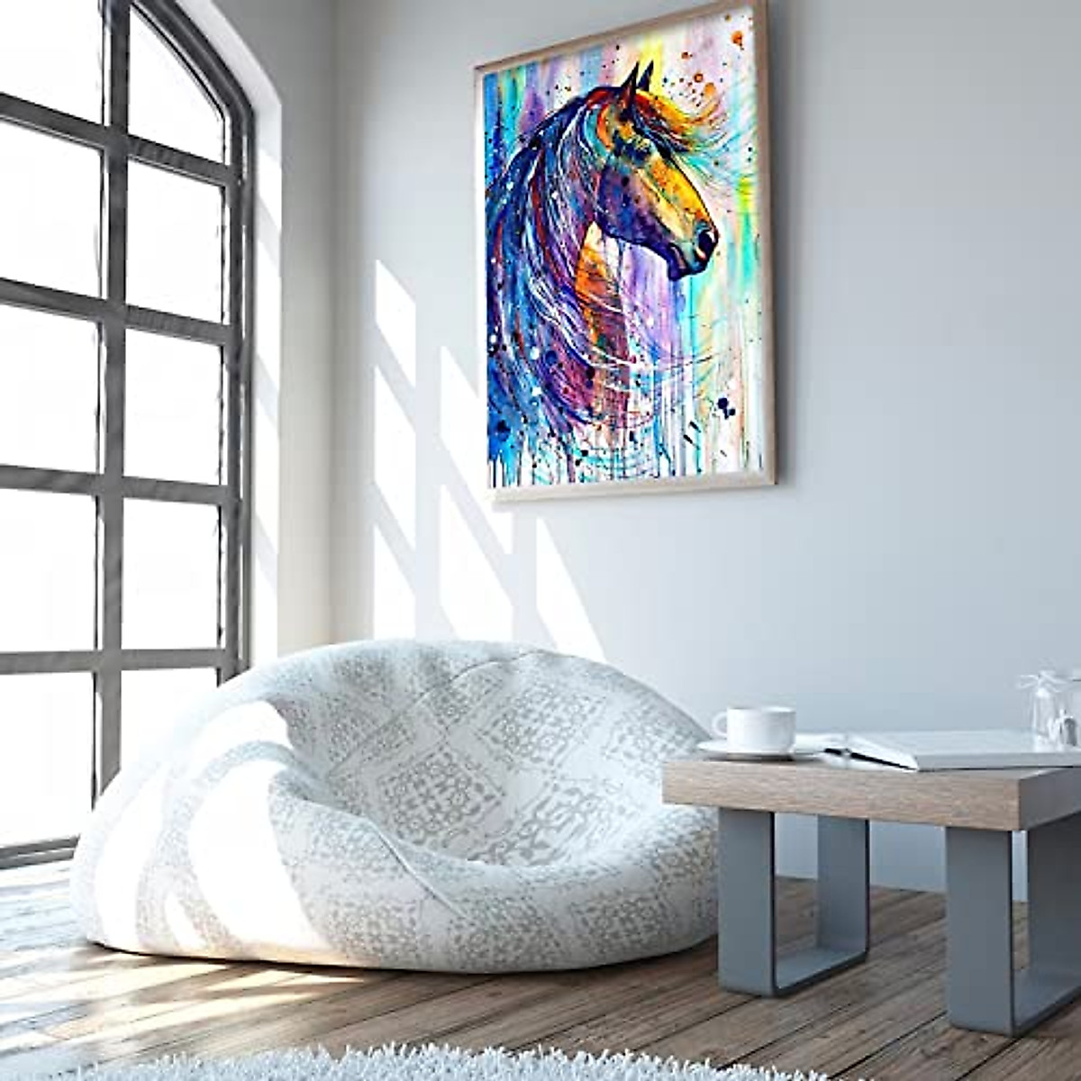 avpdupu Horse Diamond Painting Kits for Adults and Kids, Diamond Painting Horse Diamond Art Kits,5D Diamond Painting Art Horse Kits for Home Wall Decor 12x16inch