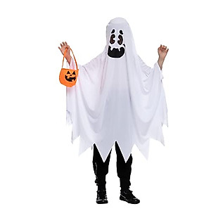 Spooktacular Creations 2 Pack Kids Unisex Mask Ghost Costume for Fancy Dress Cosplay and Spooky Creatures Party-S(5-7yr)