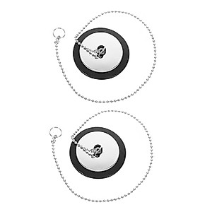 PAMINGONO 2pcs Pool Stopper Kitchen Sink Stopper Sink Drain Stopper Kitchen Drains Stopper Sink Sealing Tub Plug Bathtub Drain Stoppers Bathroom Sink Strainer Tub Stopper Black Rubber