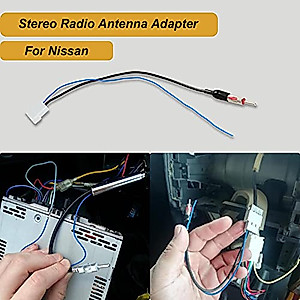 RED WOLF Aftermarket Radio Stereo Wire Harness Radio Antenna Adapter Fit Nissan Frontier/Pathfinder/Titan 2008-2020, Infinit QX60/G37 2010-2014