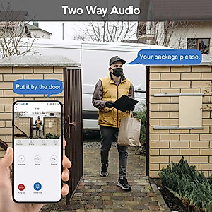 Kittyhok 3MP Wireless Security Camera Outdoor/Indoor Wireless Security System, 2K WiFi IP Security Camera for Home with Night Vision, 2-Way Audio, Motion Detection, Weatherproof