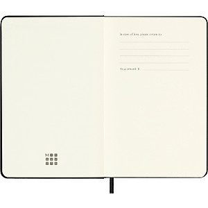 Moleskine Classic Notebook, Hard Cover, Pocket (3.5" x 5.5") Ruled/Lined, Black, 192 Pages