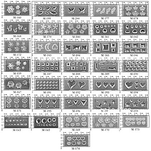 HELYZQ 36Pcs Mini Nail Art Silicone Mold Leaves Flower Animals Template Resin Molds Kit