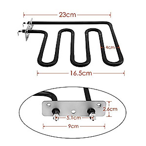 WADEO Electric Smoker and Grill Heating Element Replacement Part for Masterbuilt Heating Element 40" Electric Digital Control Smoker, 1200 Watts
