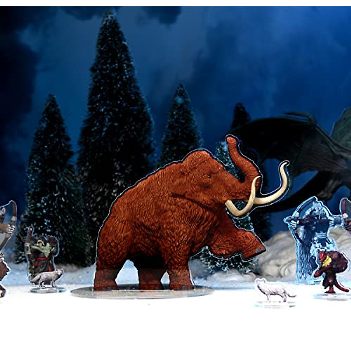 WizKids D&D Idols of The Realms: Icewind Dale Rime of The Frostmaiden - Young Adult White Dragon - 2D Set