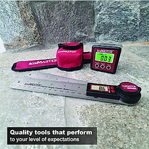 Calculated Industries 7489 AccuMASTER Value Pack – 2-in-1 Digital Angle Gauge plus the Digital 7-Inch Angle Finder Ruler | Accurate Precision Tools for Carpenters, Woodworkers, Fabricators | 2-Pieces