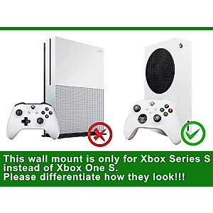 Wall Mount for Xbox Series S (Mount The Console & Accessories on Wall Near or Behind TV Left/Right), Wall Shelf Bracket Kit for XSS System
