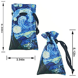 QIELIZI DND Dice Bag Pouch,PU Leather Dragon Dice Pouch Wih 7 Die Set Perfect for Dungeons and Dragons RPG D&D Dices, Coins and Accessories(Starry Sky)