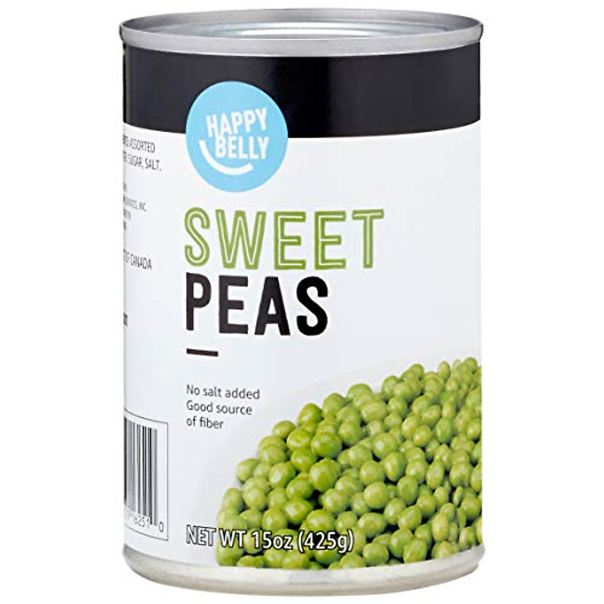 Amazon Brand - Happy Belly Sweet Peas, No Salt Added, 15 Ounce