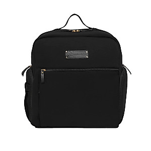 Sarah Wells Fiona Breast Pump Backpack - Neoprene, Machine Washable, Insulated Pockets, Pocket-In-Pocket System (Black)