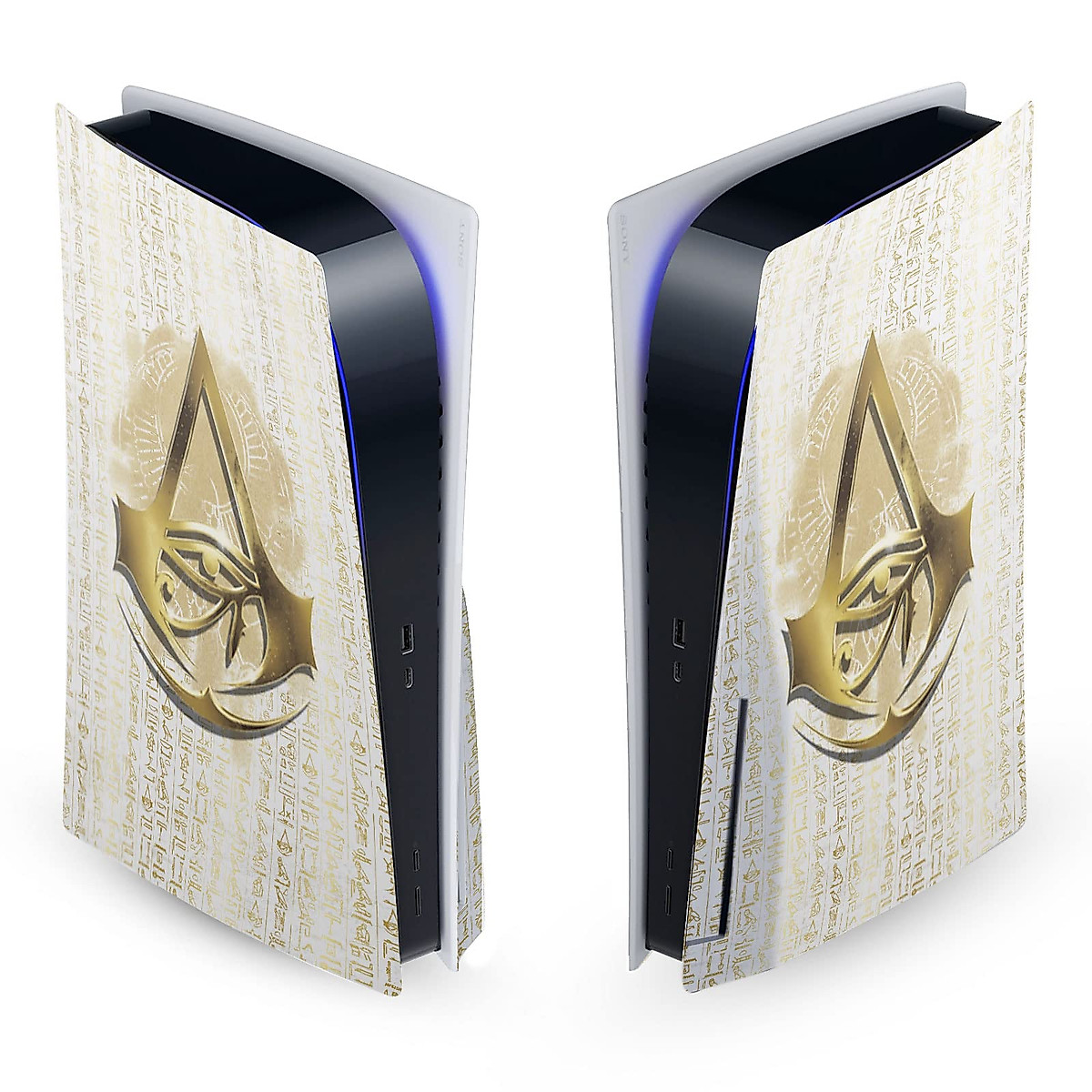 Head Case Designs Officially Licensed Assassin's Creed Eye Of Horus Origins Graphics Matte Vinyl Faceplate Sticker Gaming Skin Decal Cover Compatible With Sony PlayStation 5 PS5 Disc Edition Console