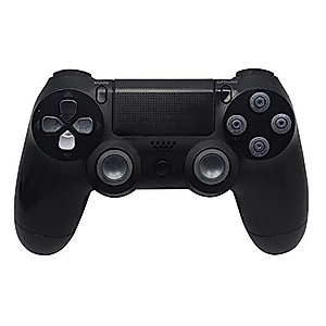 TOMSIN Metal Buttons for PS4 Controller, Aluminum Metal Thumbsticks Analog Grip & Bullet Buttons & D-pad (Dark Grey)