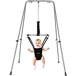 Cowiewie Baby Jumper with Stand, w/Walking Harness Function, Have Fun for Baby Infant, Hands Free for Mom