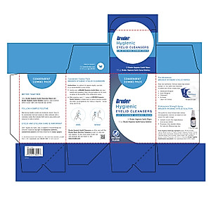 Bruder Hygienic Eyelid Cleansers Value Pack | Hygienic Eyelid Wipes & Eyelid Solution Spray | for Daily Eyelid and Lash Care