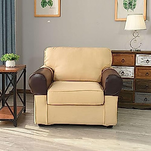 toiasnu PU Leather Sofa Armrest Covers, Stretch Waterproof Couch Arm Protectors Universal Simplicity Arm Covers for Chairs and Sofa Stain Resistant Furniture Protector-Grey-Set of 4