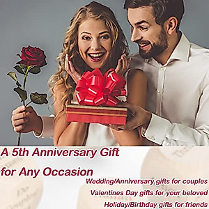 5th Anniversary Wood Gifts for Him, 5 Year Anniversary Wooden Date Night Dice Gifts for Her, 5th Anniversary Wedding Gifts for Wife, Couple Gifts for Him and Her, 5th Anniversary Happy Gift for Couple