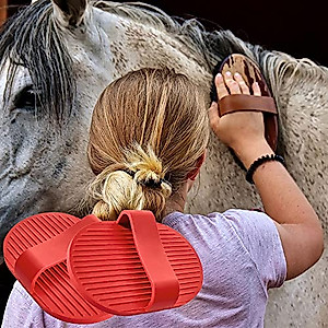 Pet Shampoo Bath Brush Horse Wellness Massage Curry Comb Soothing Massage Rubber Comb for Horse Grooming Care