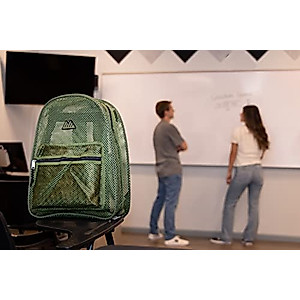 Summit Ridge Mesh Backpacks for Kids, Adults, School, Beach, and Travel, Colorful Transparent Mesh Backpacks with Padded Straps Large