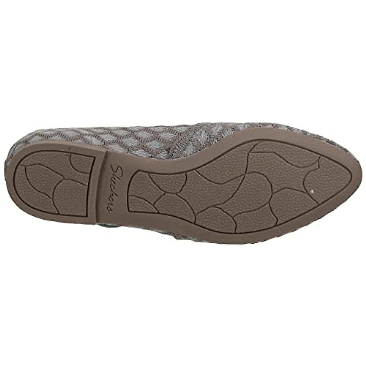 Skechers Women's Cleo-Honeycomb Ballet Flat, Dark Taupe, 10