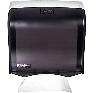 San Jamar T1755TBK Ultrafold Fusion Folded Towel Dispenser, Fits 400 Multifold/240 C-Fold Towels, Classic, Black Pearl