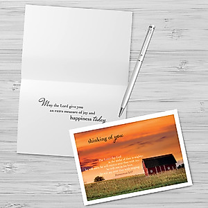 Designer Greetings Faithfully Yours Inspirational Thinking of You Boxed Card Assortment, Heartland Greetings with Biblical Scripture Verses (Box of 12 Greeting Cards with Envelopes)