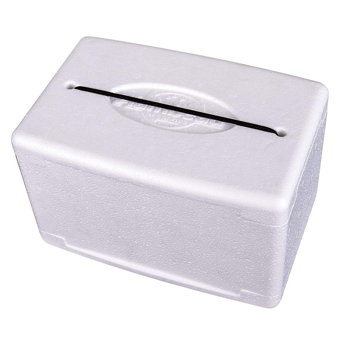 Flambeau Outdoors 6032WC Double Opening Foam Fishing Cooler, Styrofoam Live Bait Carrier with Bungee, White